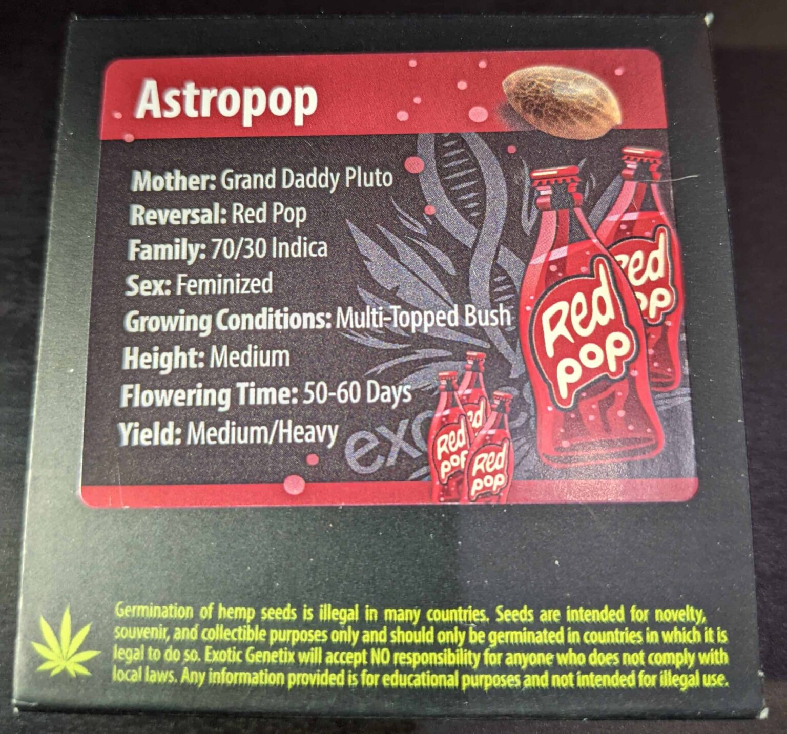 EXOTIC GENETIX - ASTRO POP STRAIN - FEM PHOTO - 6 PACK - Multiverse ...